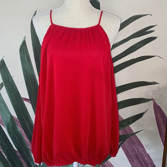 New York & Company | Tops | Soho New York Co Cold Shoulder Polka Dot ...